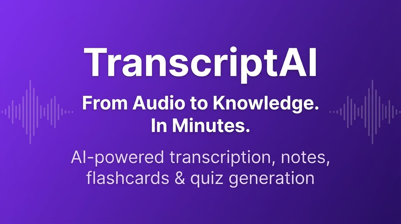 TranscriptAI — Free AI Transcription & Study Tools